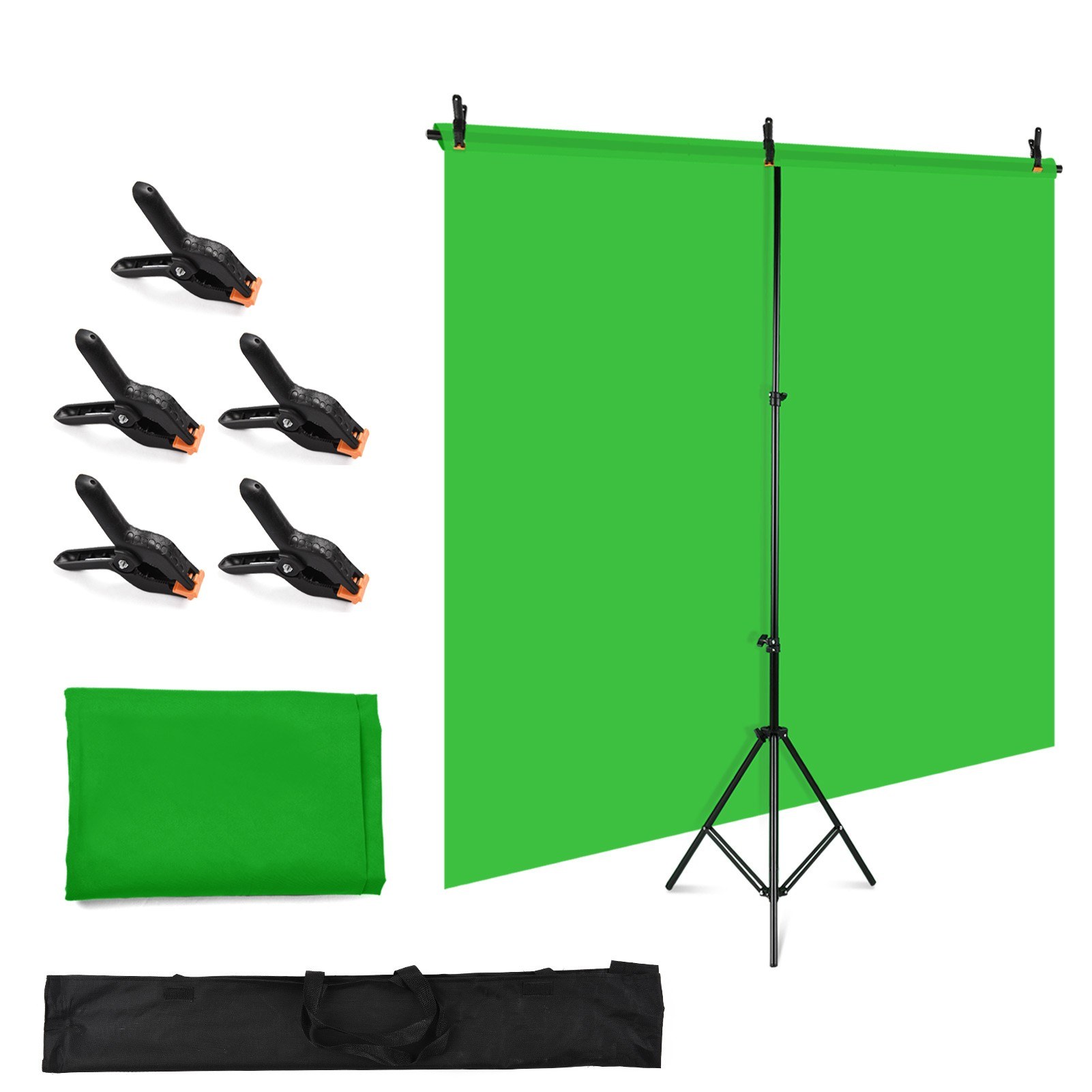 1.5 * 2m/ 5 * 7ft Green Backdrop Screen Chromakey Background ...