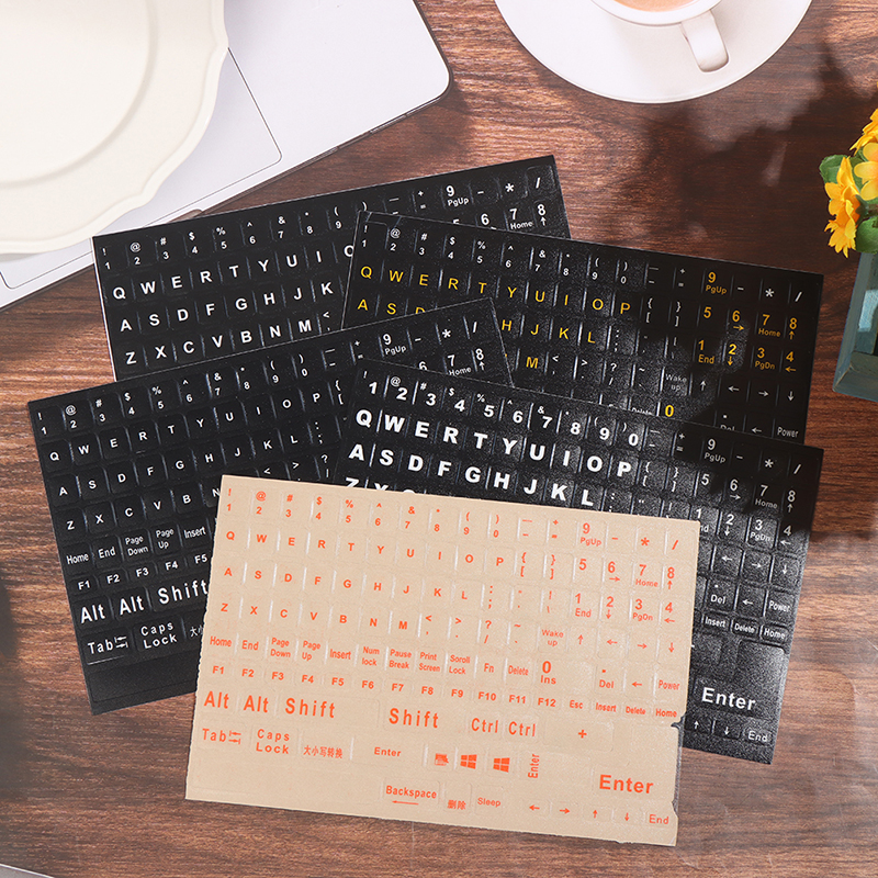 English 120 Keys Matte Standard Waterproof Keyboard Stickers Letter ...