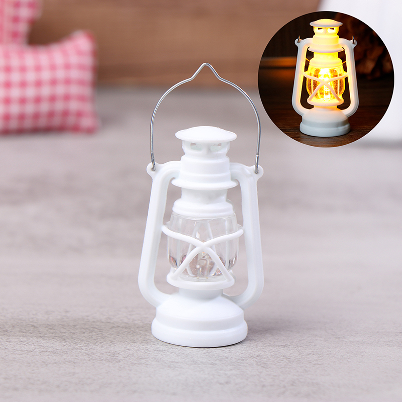 Mini Led Retro Glow Pony Lantern Cande Light Dollhouse Miniature ...