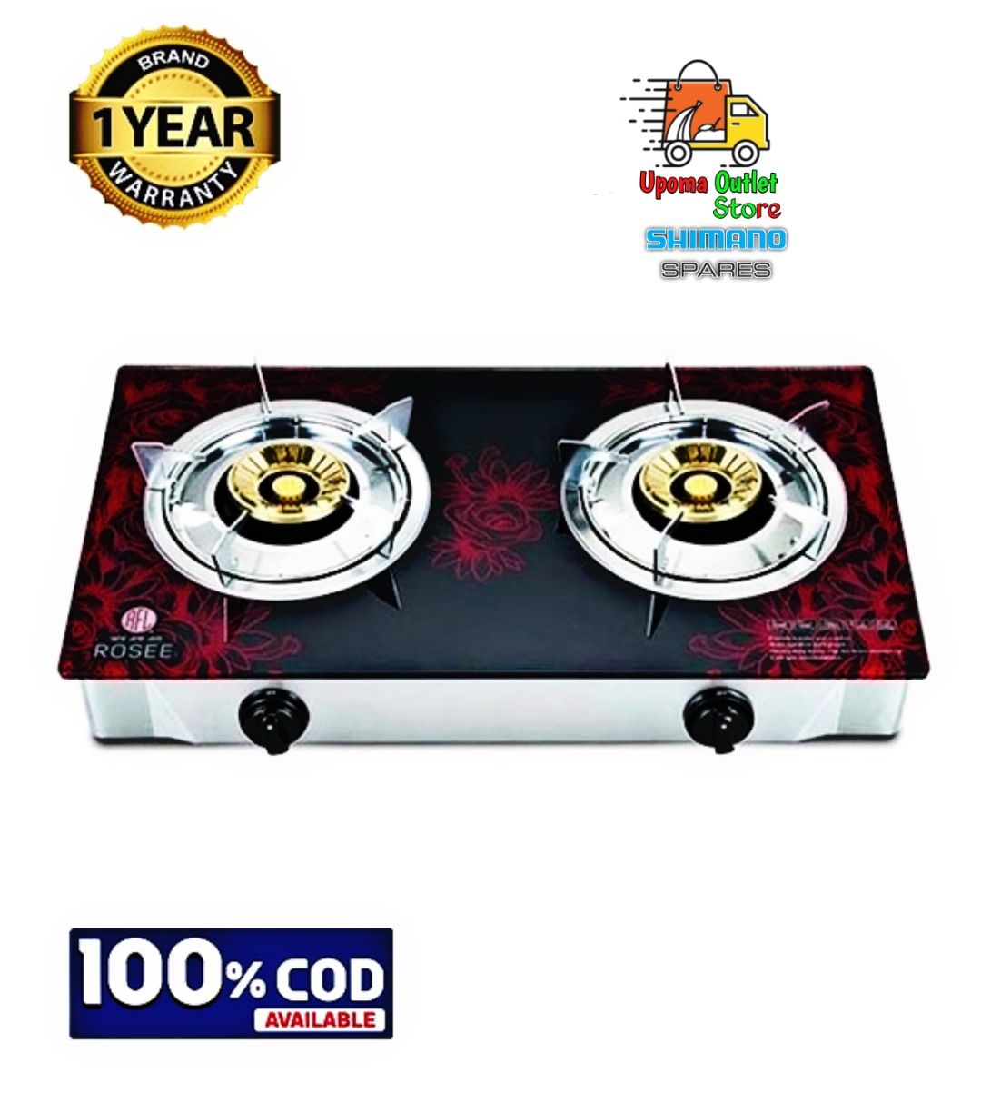 RFL Glass Double Gas Stove Rosee LPG Variant Upoma Outlet Store | Daraz ...