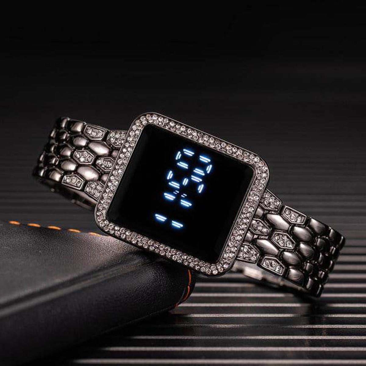 Luxury Stylish Touch Screen Diamond Watch For Girls | Daraz.com.bd