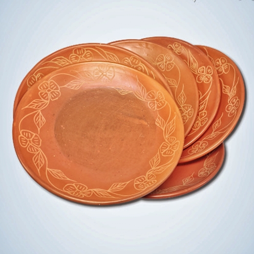 Clay Eating Plate 11" Big Size Matir Plate Food Serving Plate - Serve ...