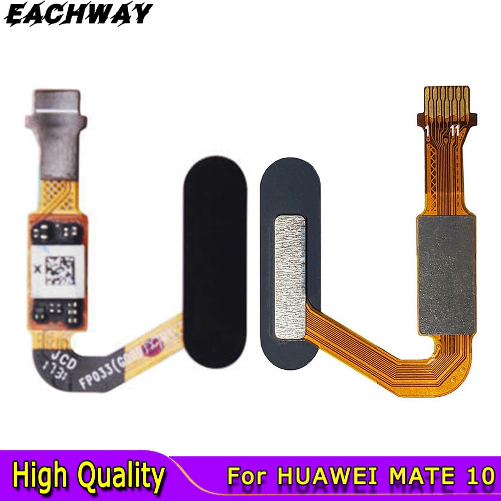 For HUAWEI MATE 10 Home Button FingerPrint Honor V10 Touch ID Sensor Flex Cable Ribbon ...