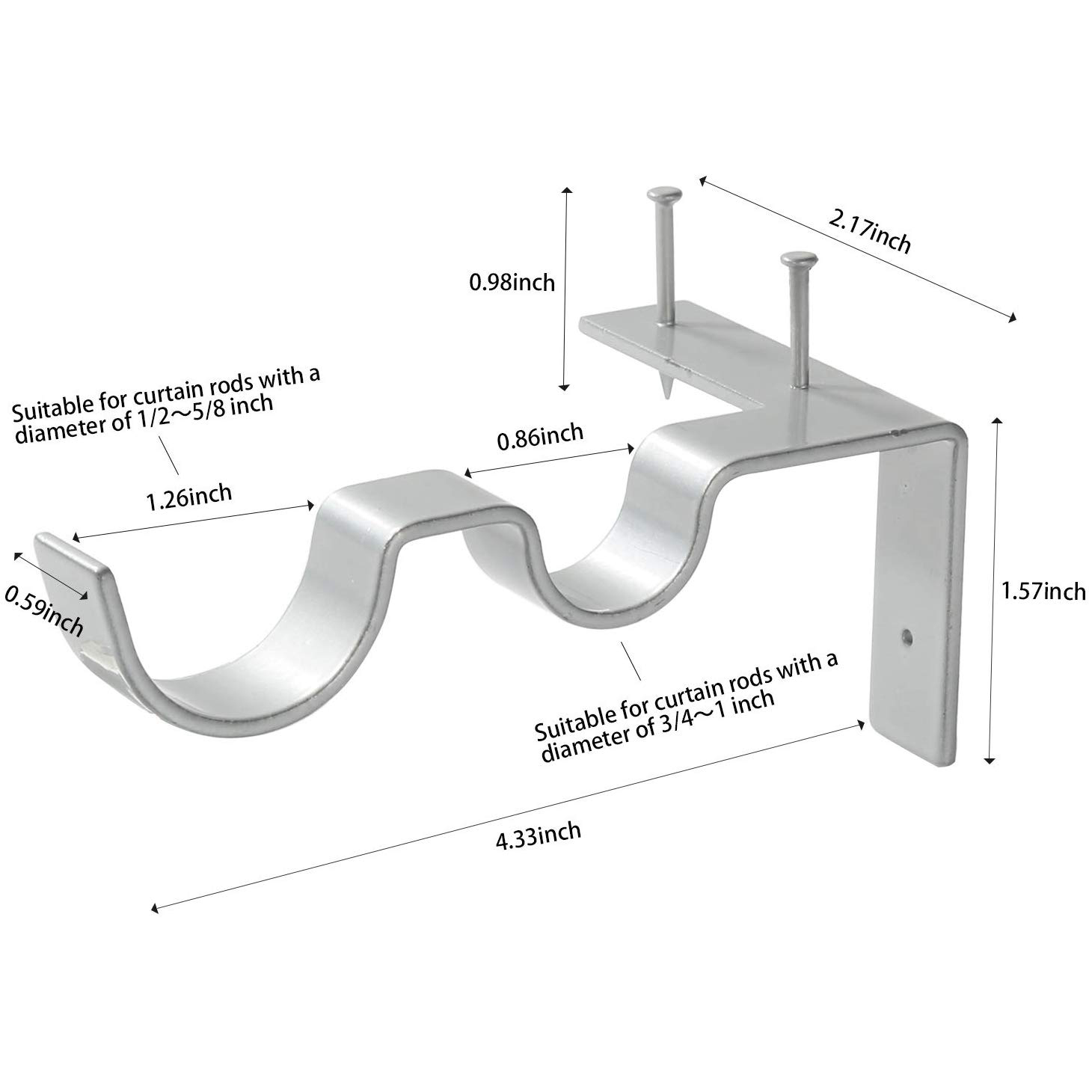 Curtain Rod Bracket Dimensions - Infoupdate.org