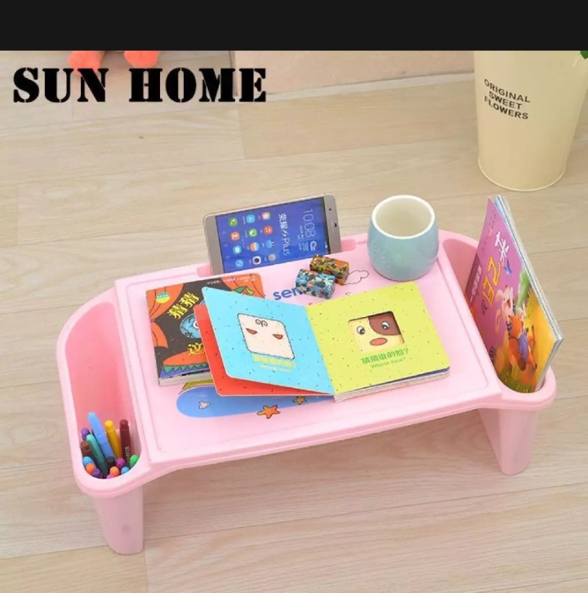 Children's Study Table Baby Snack Table Storage Box, Writing Plastic ...