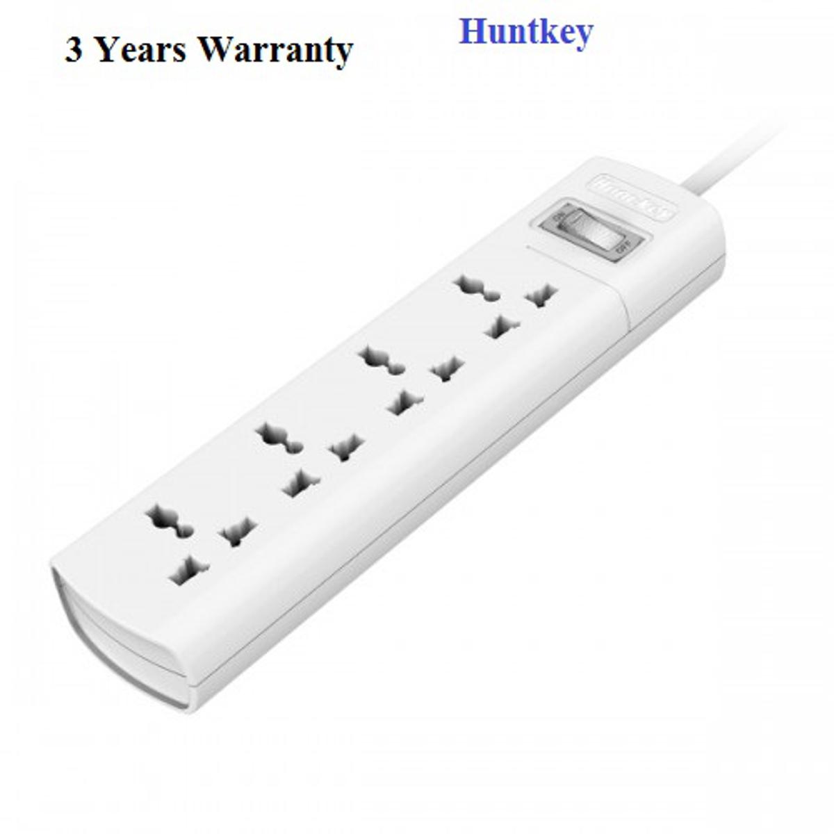Multiplug HUNTKEY SZM401 One Switch Surge Protection Power Strip with Four Socket - White 36 ...