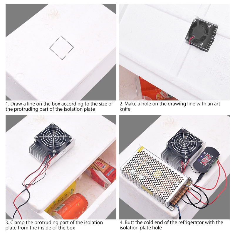 DIY Peltier Cooler Kit, Heatsink Module Kit+Thermostat Set, US Plug ...