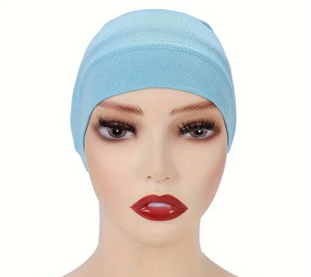 3 Pics Muslim hijab inner cap for women and girls synthetic soft cotton