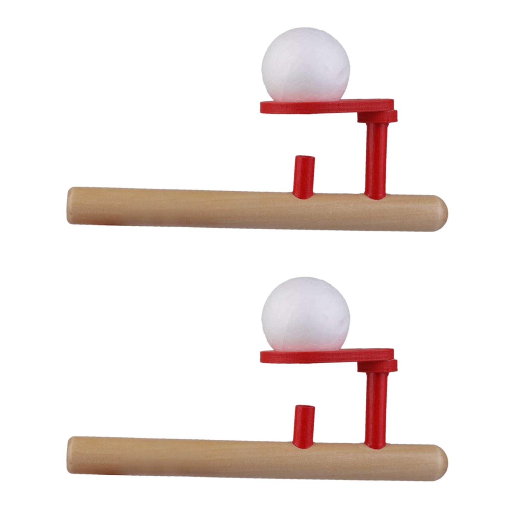 2X Classic Wooden Games Floating Ball Blow Tube & Balls Blows Toys ...