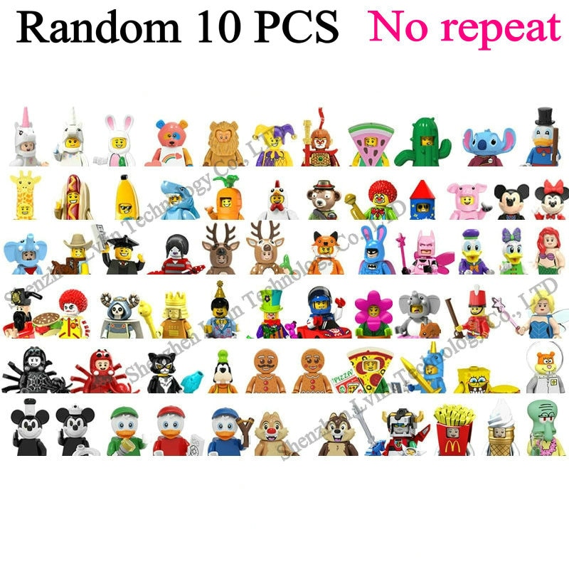 Disney 4cm Children Anime figure Building Blocks Kid Gift Toy Model ...