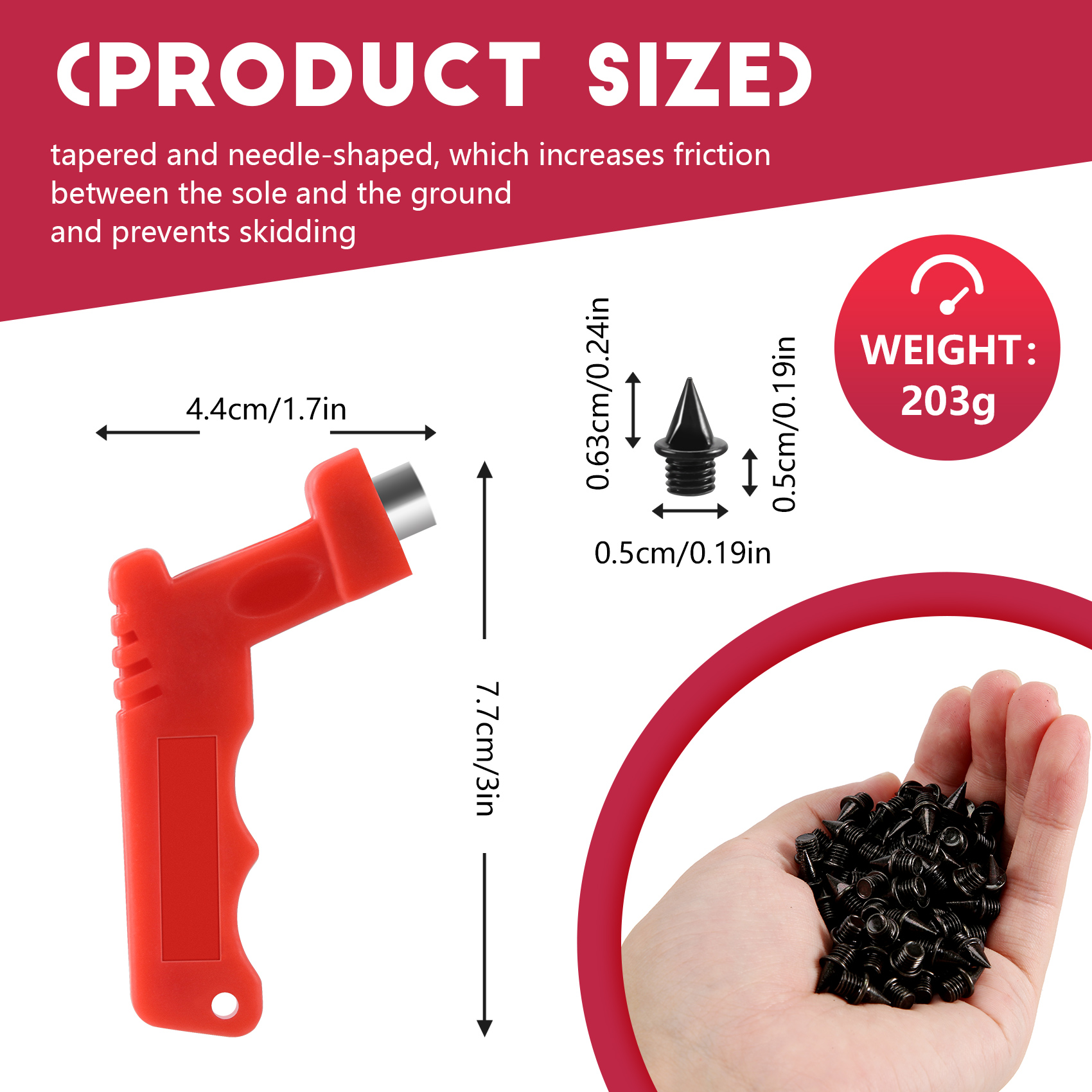 120PC 1/4Inch Stainless Steel Track and Country Spike Golf Shoe Spike ...