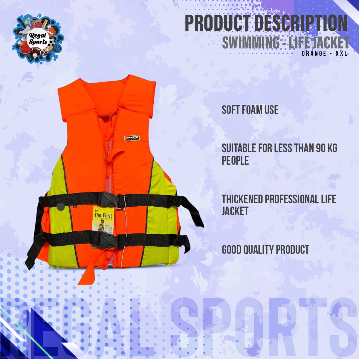 Swimming - Life Jacket - Orange - XXL | Daraz.com.bd