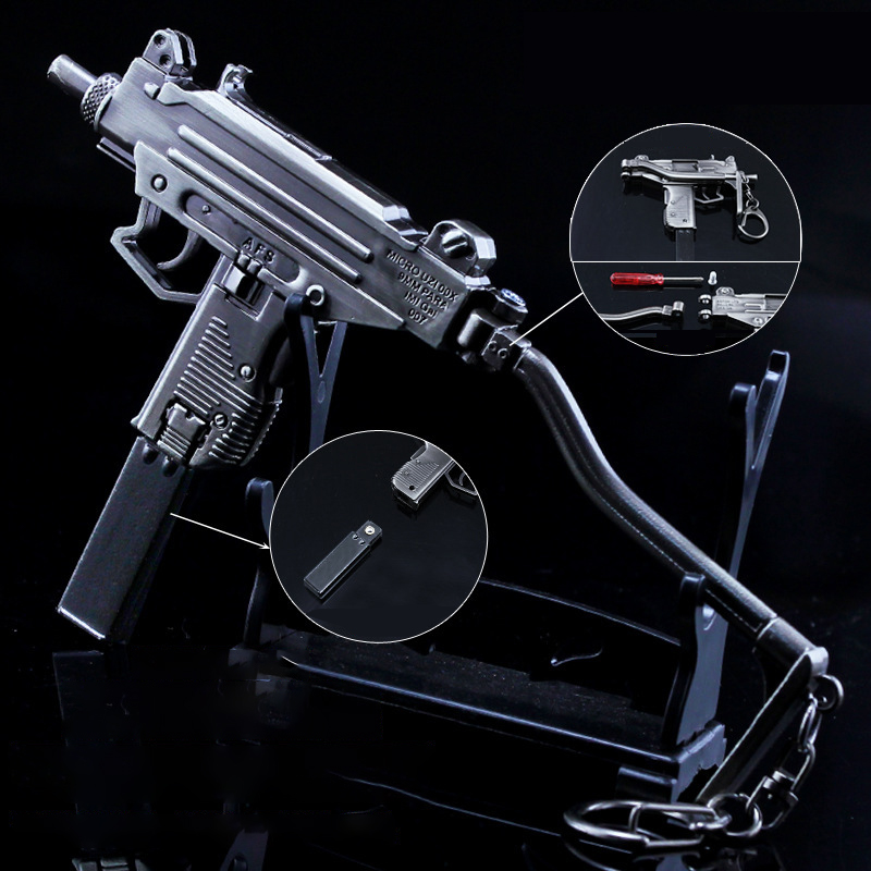 15CM Alloy Miniature UZI Model Submachine Gun Pendant High Quality ...