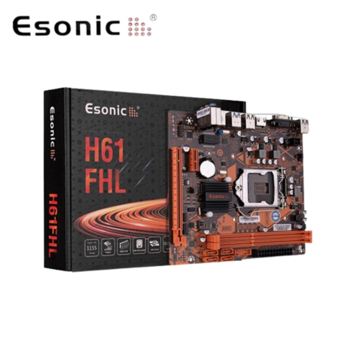 Esonic H61 2nd & 3rd Generation DDR3 Official Motherboard With HDMI, VGA port With 1 Year ...