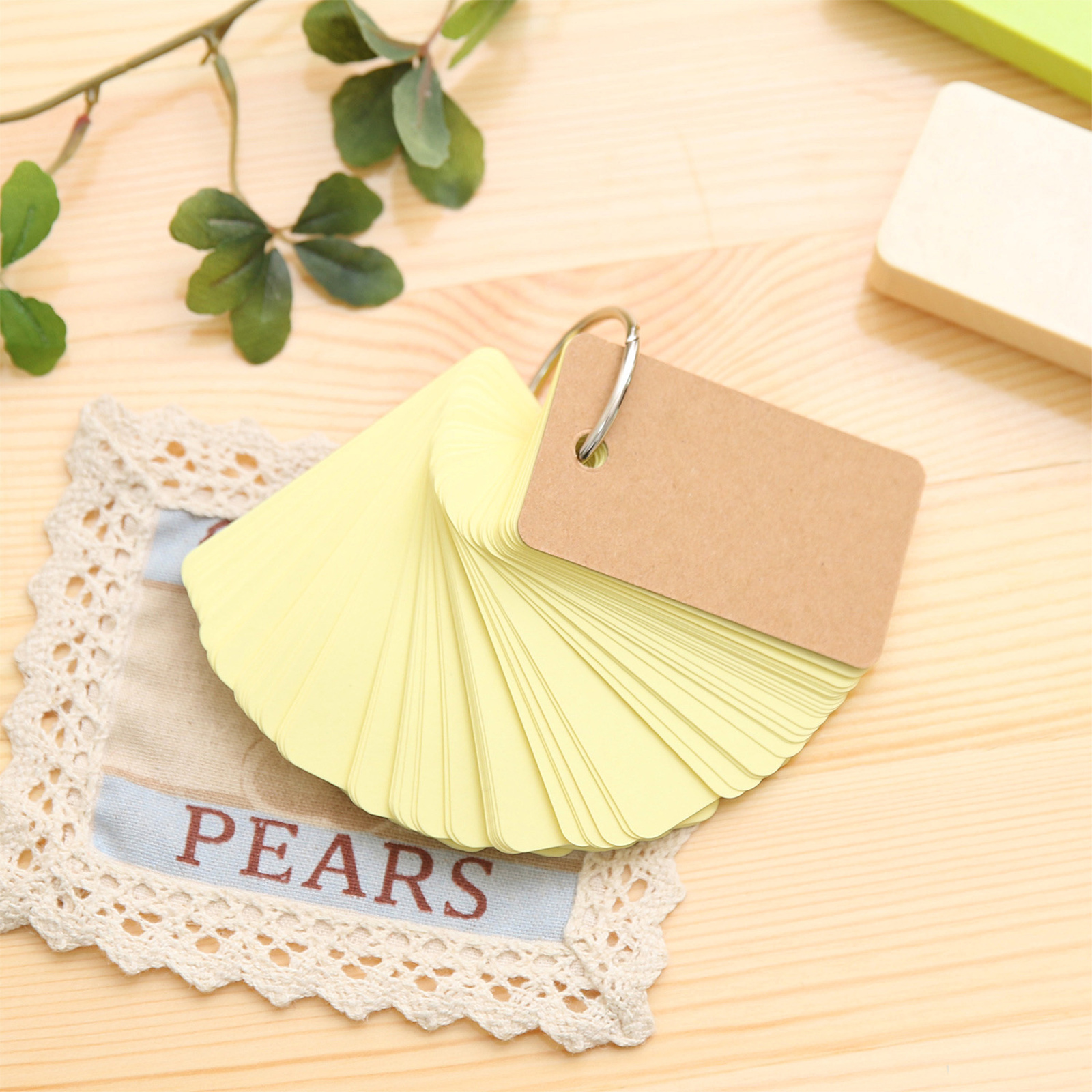 1 Packs Flash Cards Blank Study Cards with Binder Ring Mini Blank Flash ...