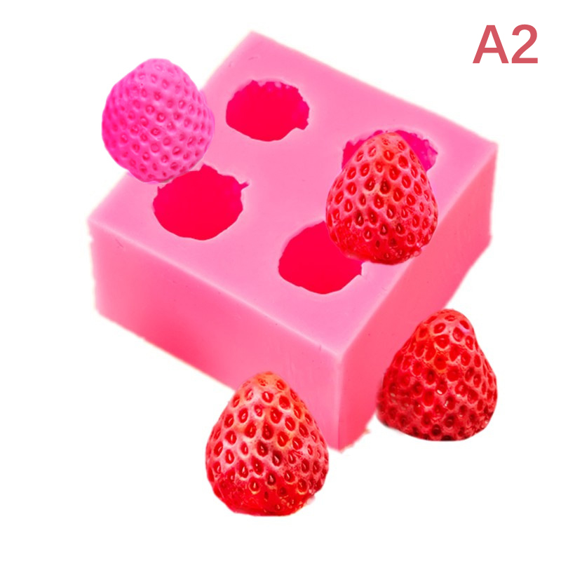 3D Mini Strawberry Silicone Fondant Molds Berries Chocolate Fondant ...