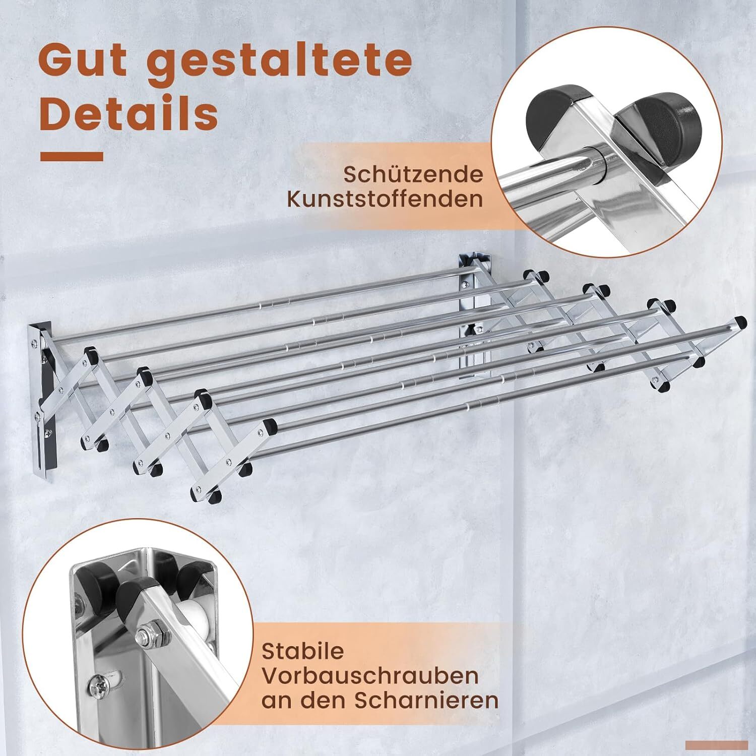 Wall Mounted Clothes Drying Racks Extendable Stainless Steel Airer ...