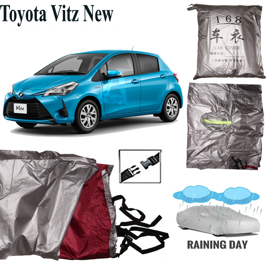 Car Body Cover for Toyota Vitz New Silver Color Waterproof | Daraz.com.bd