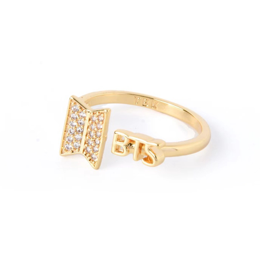BTS Premium Ring Kpop Korean Exclusive Ring - Golden | Daraz.com.bd