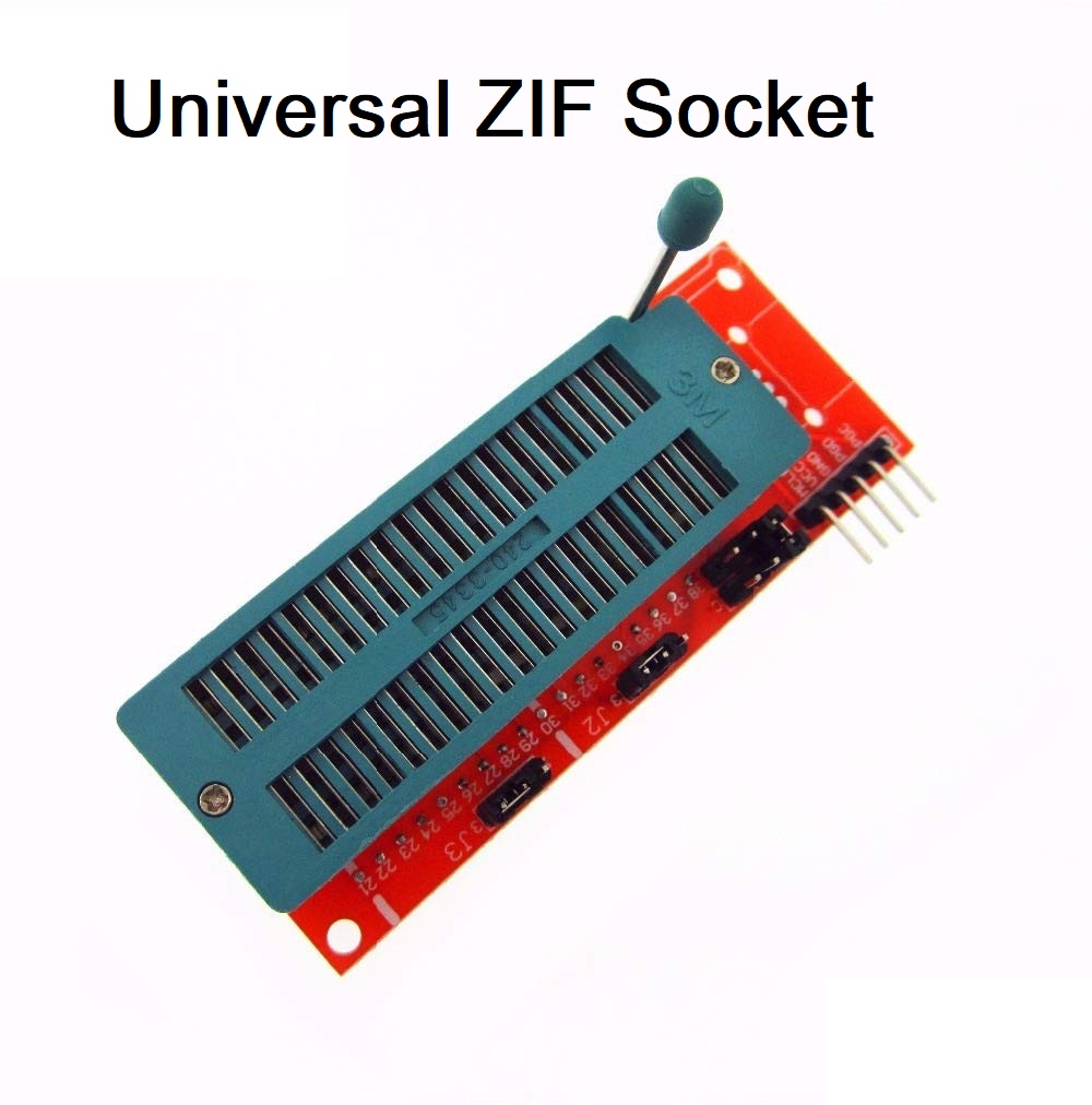 Universal ZIF Socket Breakout Board Circuit 2.54mm Pitch 40 Pins ZIF ...