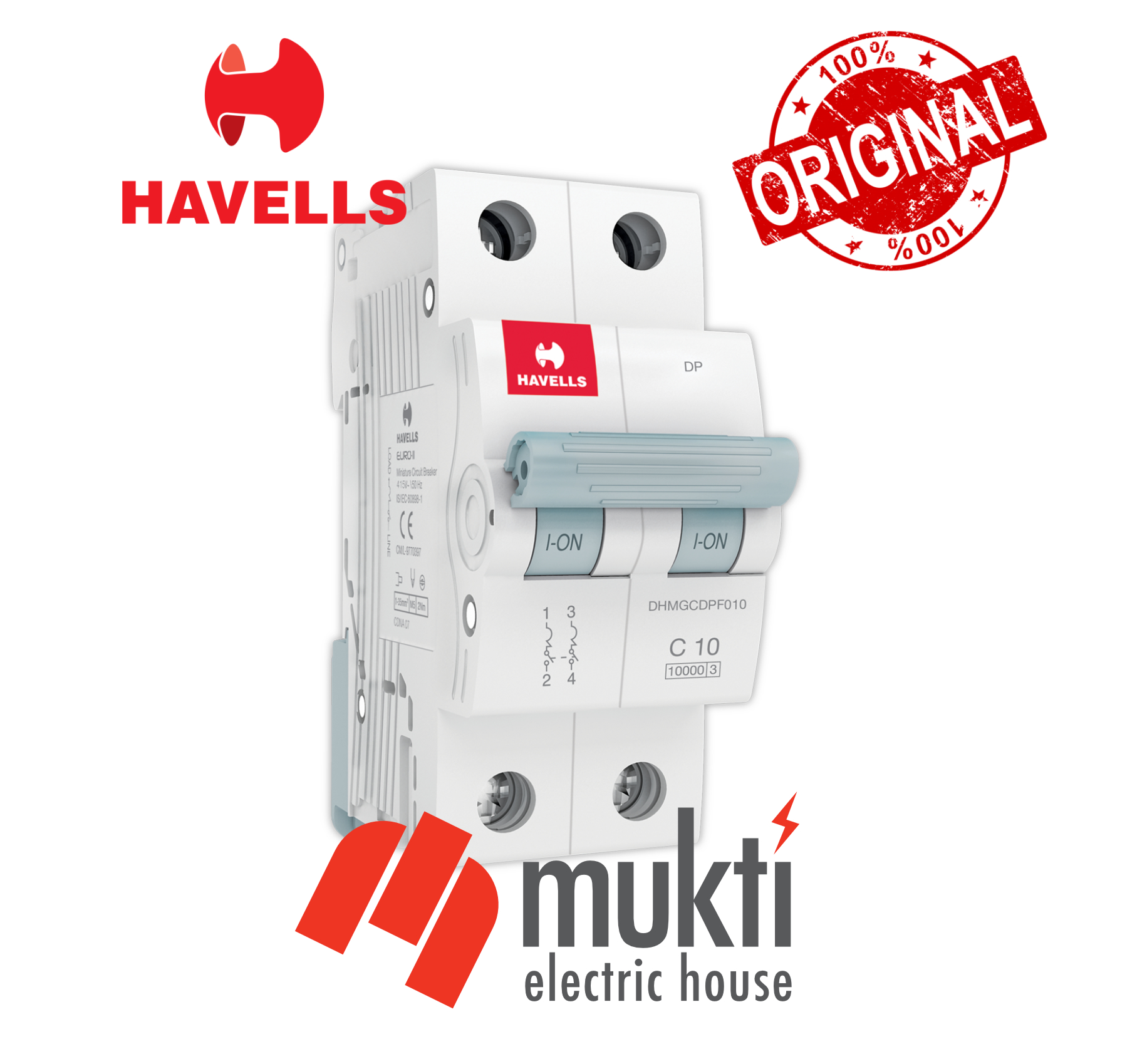 HAVELLS MCB DP 32A 10kA Miniature Circuit Breaker Double Pole 2P ... HAVELLS MCB DP 32A 10kA Miniature Circuit Breaker Double Pole 2P ...