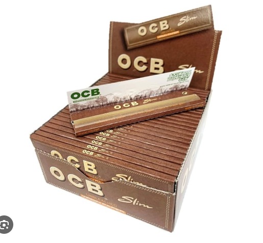 OCB Slim Rolling Papers with Filter Tips – Black Rolling Paper – 1 Pack ...