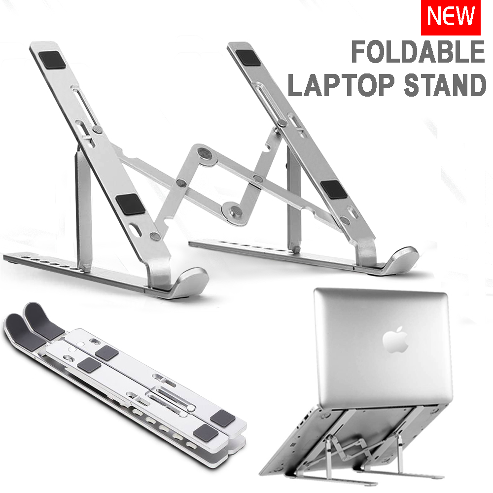 Collapsible & Portable Aluminium Laptop Stand / Folding Notebook Stand ...