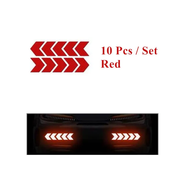 10Pcs Reflective Tape Bike Frame Sticker Arrow Reflective Sticker Car ...