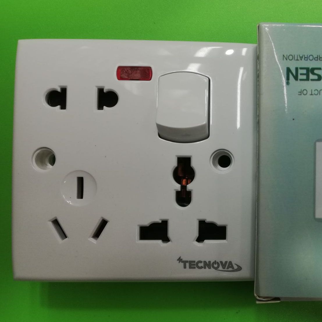 TECNOVA 6 Pin Multi Socket Universal Socket with Switch | Daraz.com.bd