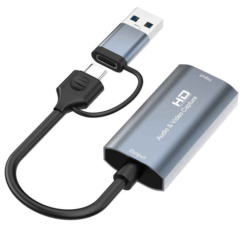 4K -Compatible to Type-C+USB Video Capture Card 1080P USB Computer Game ...
