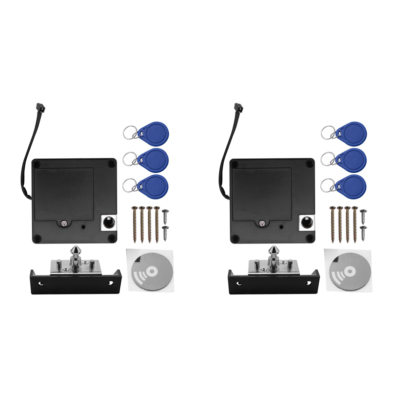 2X Cabinet Invisible Electronic RFID Lock Keyless Drawer Door Locks ...