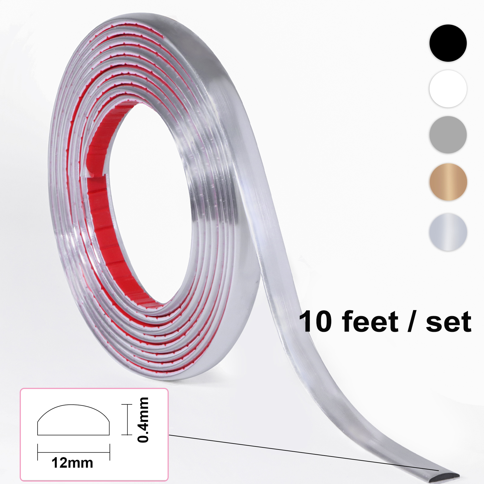 1 Roll Peel And Stick Tile Wall Trim 3m Plastic Edging Trim Liner ...