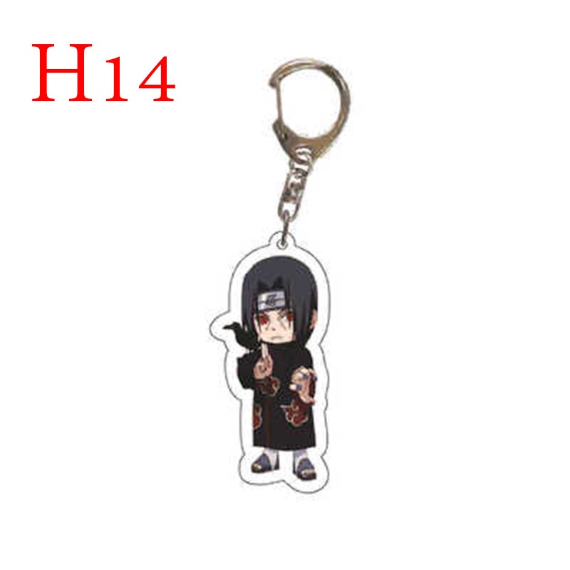Anime Naruto Keychains Sasuke Kakashi Uzumaki Figure Acrylic Pendants ...