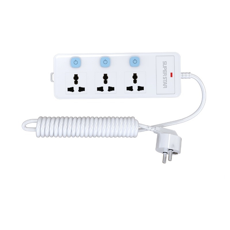 SUPER STAR SUPREME EXTENSION SOCKET 2 PIN 3 SOCKETS | Daraz.com.bd