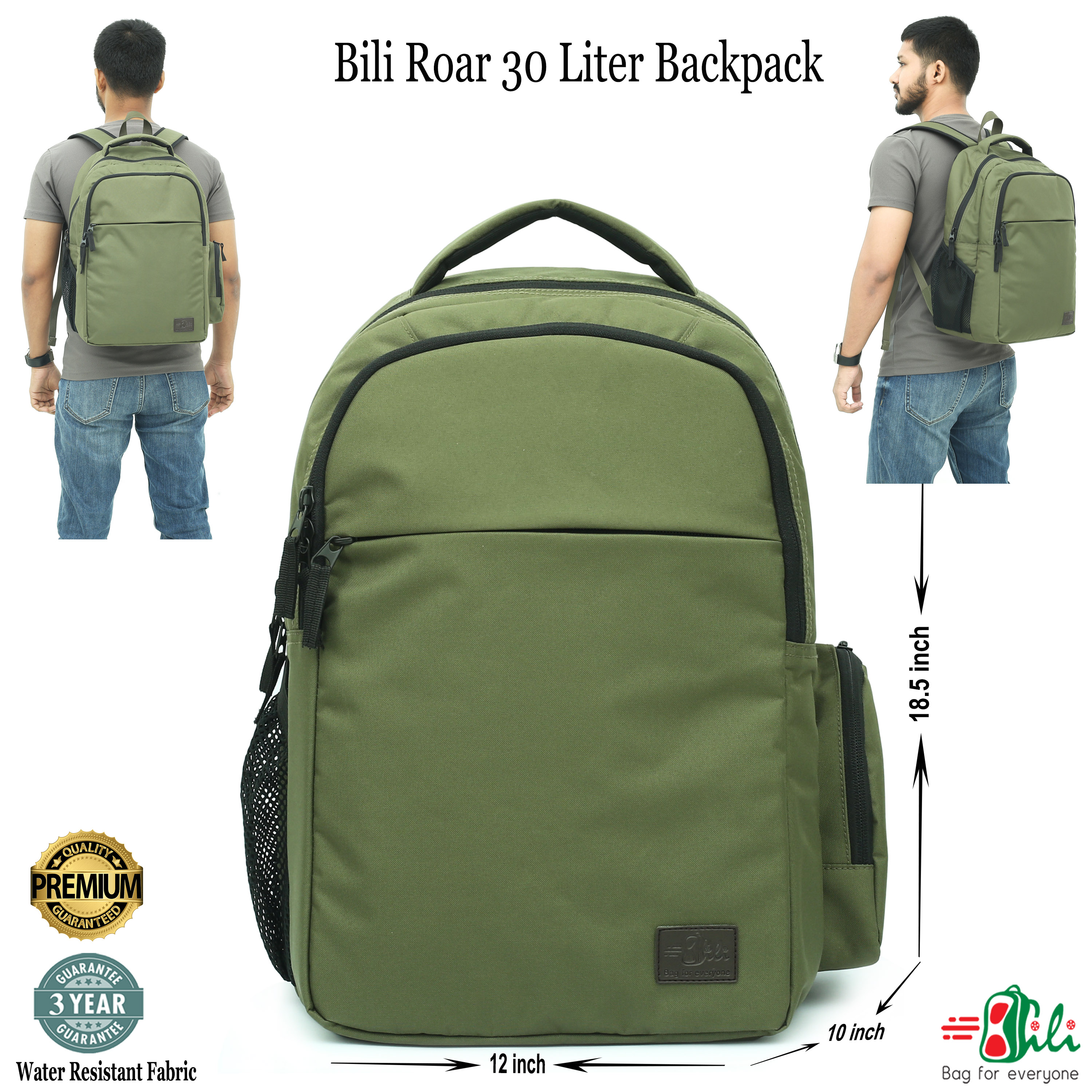Bili Online Premium Travel Backpack(30 Liter), Travel Laptop Backpack ...