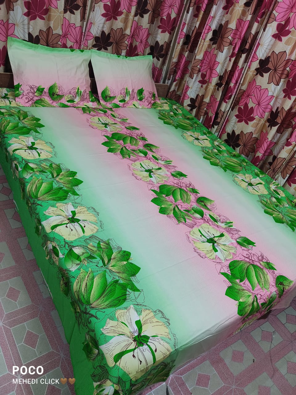 Panel Collection I Cotton Double Size Twill Panel Bedsheet with ...