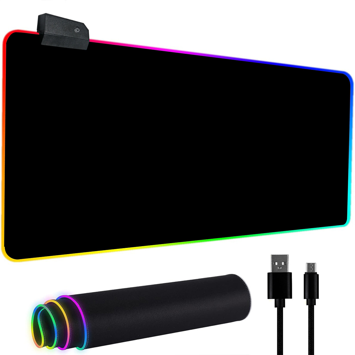 Colorful RGB mouse pad extra large stain-resistant 40x90cm LED light ...