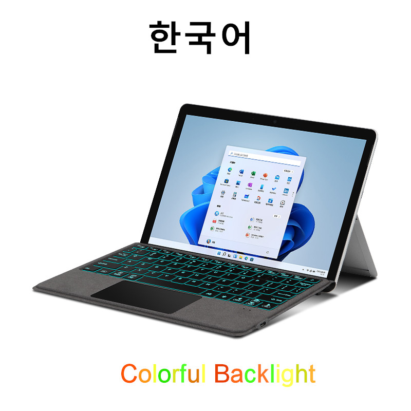 AJIUYU Magnetic Backlit Keyboard For Microsoft Surface Go 3 1 2 Tablet ...