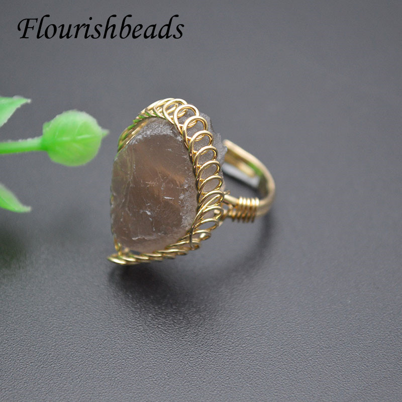 Gold Plated Wire Wrapped Natural Various Amethyst Citrine Rough Stone ...