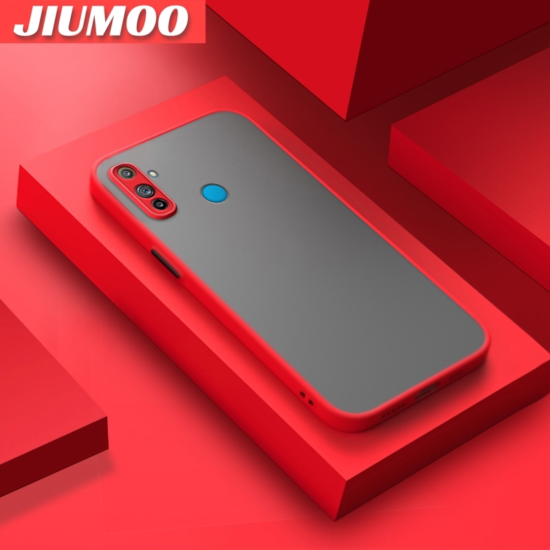 JIUMOO For Realme C3 Case Transparent Back Cover Lens Camera Protect ...