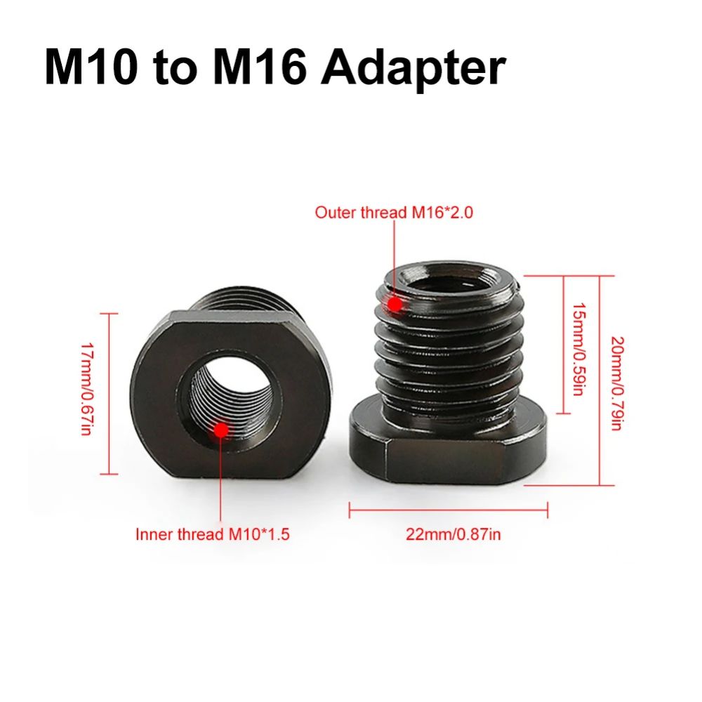 1Pcs New M10 to M14 M16 Thread Angle Grinder Adapter Nut Arbor ...