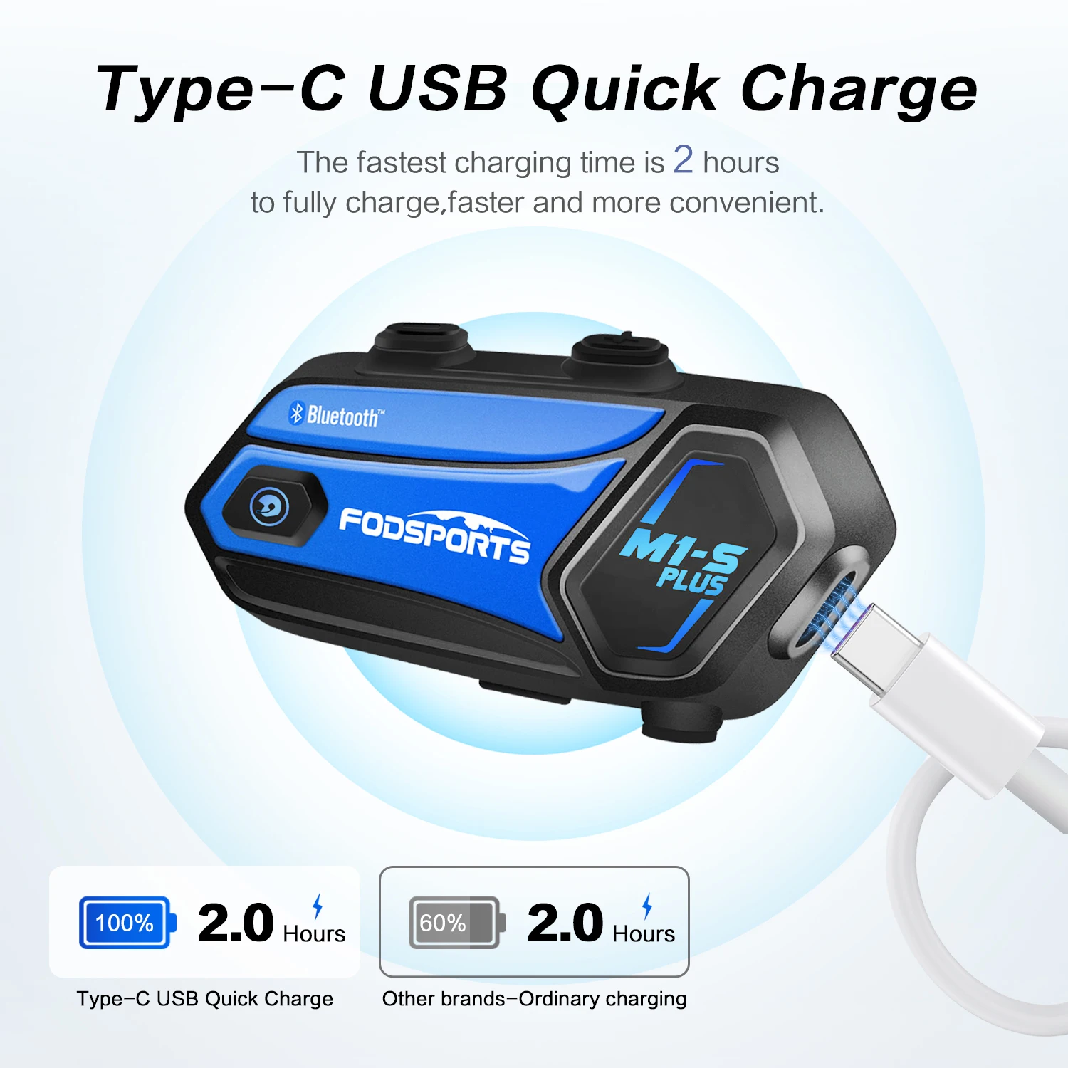 Fodsports M1-S Plus Helmet Intercom Motorcycle Helmet Bluetooth 5.0 ...