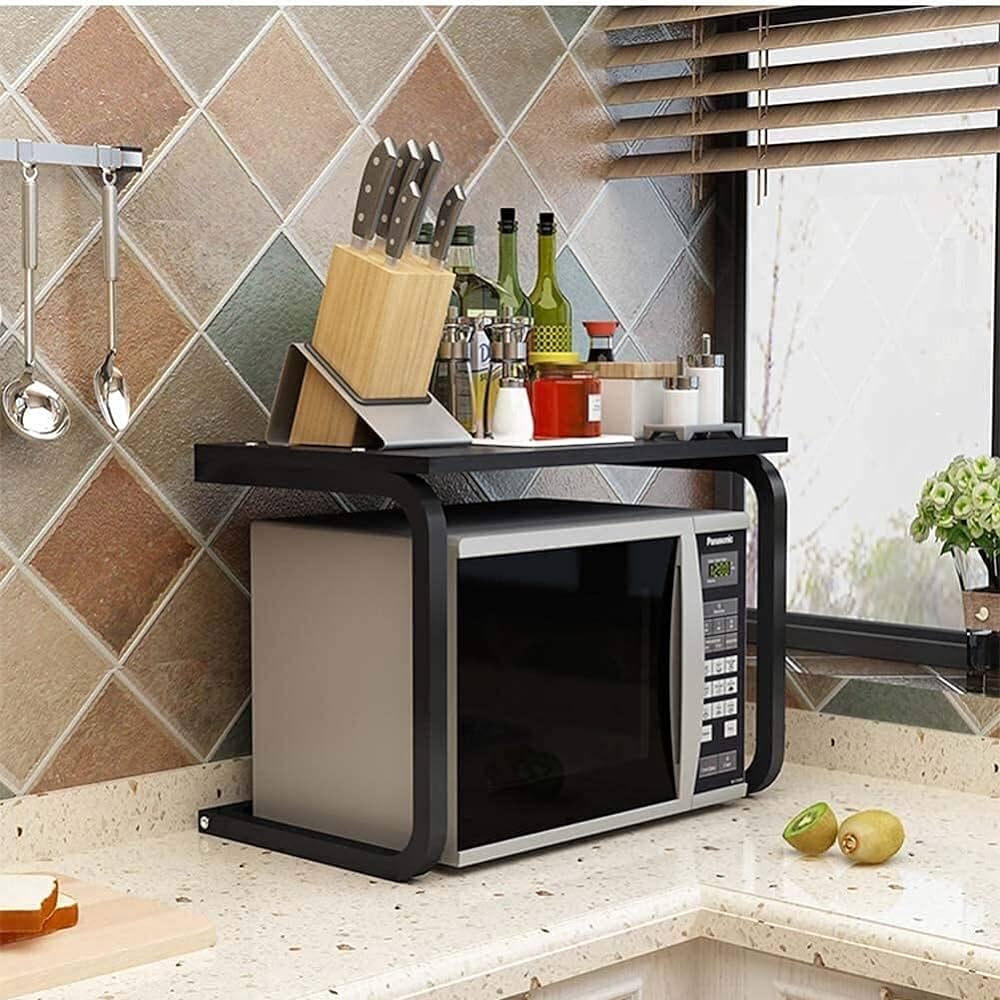 Microwave Oven Rack Multifunctional Kitchen Shelf Space Saving Storage ...