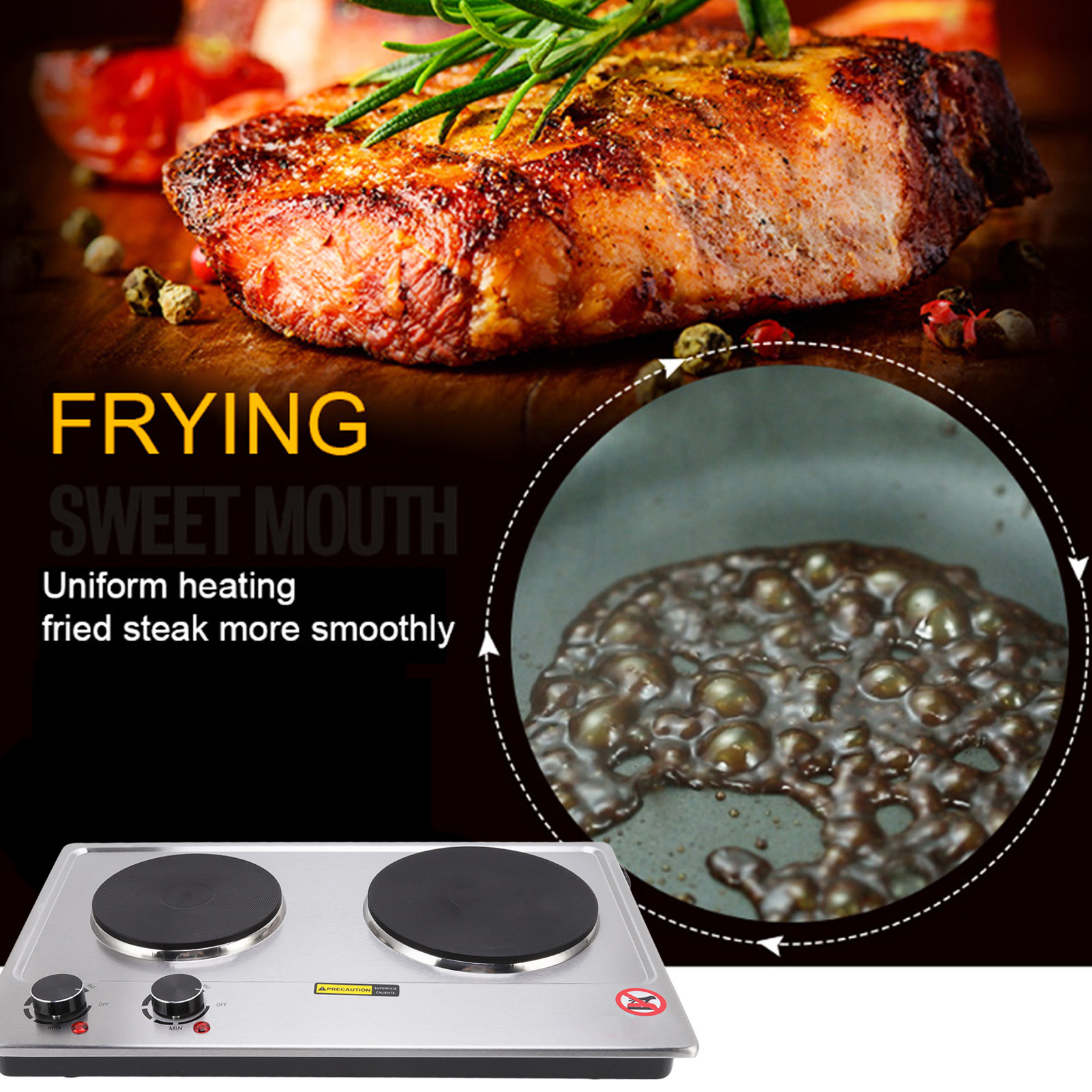 Double Headed Electric Heating Stove Embedded High Power Electric ...