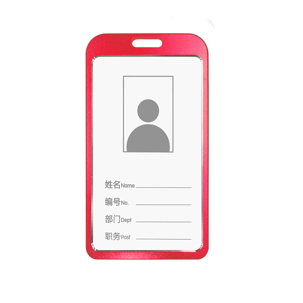 Work ID Card Holders Aluminum Alloy Employee Name ID Card Cover Metal ...