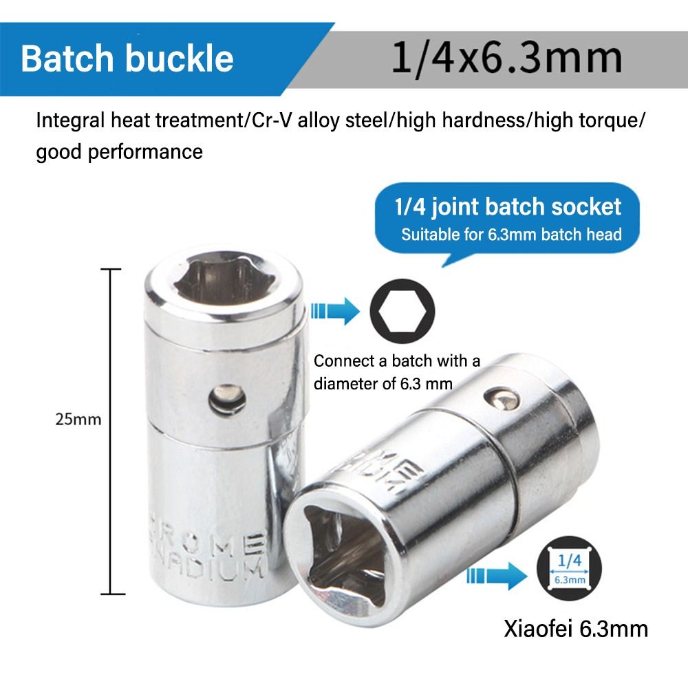 Durable Universal Ratchet Socket Adapter 1/4 3/8 1/2 Hand Too Socket ...