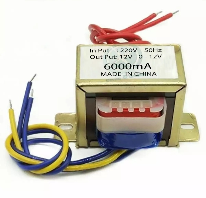 12V-0-12V 3A Power Transformer (Input: 220V/50Hz - Output: 12V-0-12V ...