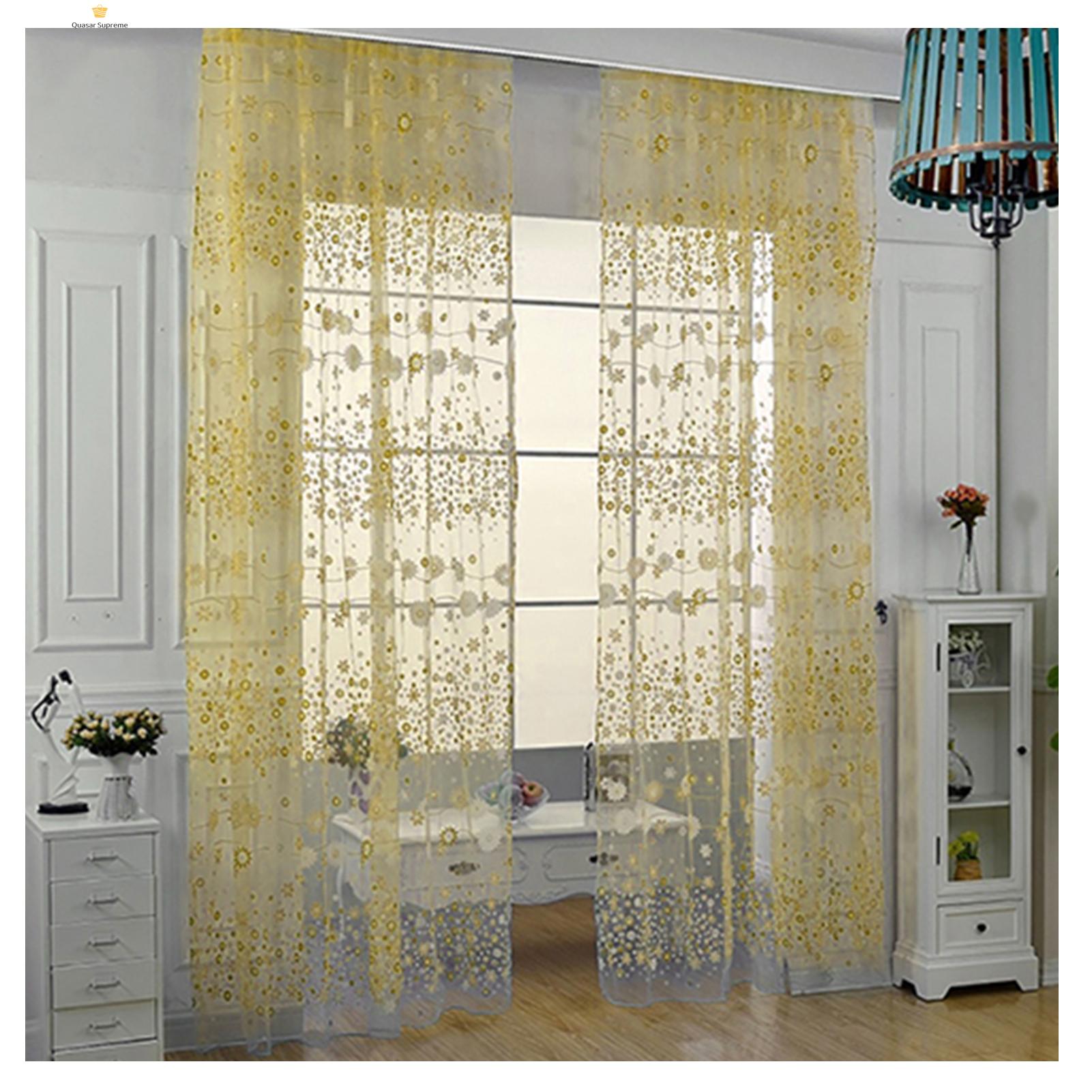 Quasar Window Voile Solid Rod Through Door Curtain | Daraz.com.bd