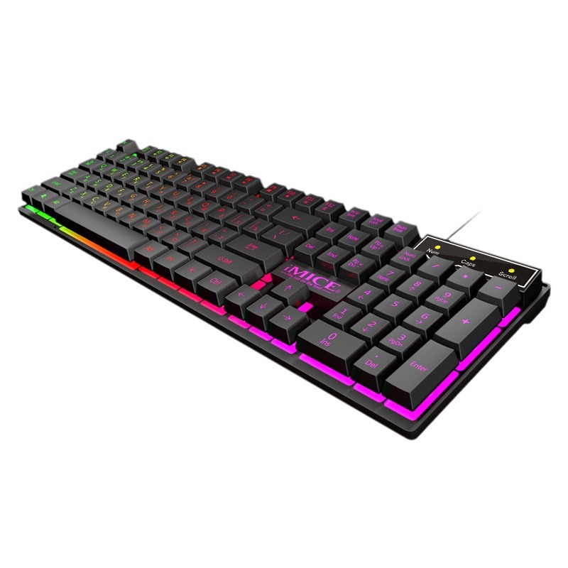 Imice Ak-600 Wired Gaming Keyboard 104 Keys Mechanical Feeling Rgb ...