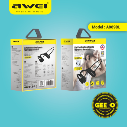 Awei A889BL Wireless Bluetooth Air Conduction Sport Earphones 120mA ...